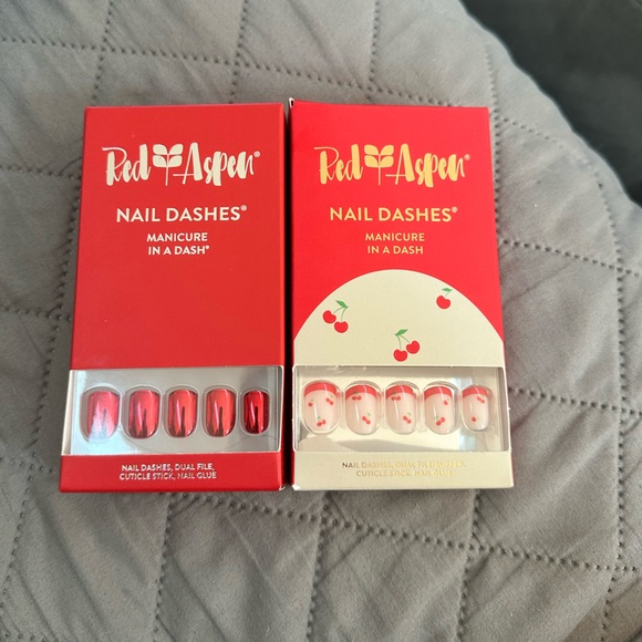 Red Aspen | Makeup | Red Aspen Nail Dashes Crimson Chrome Cameron ...